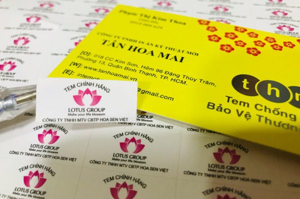 Thiết kế tem nhãn decal theo yêu cầu, mẫu đẹp, giá rẻ ở HCM