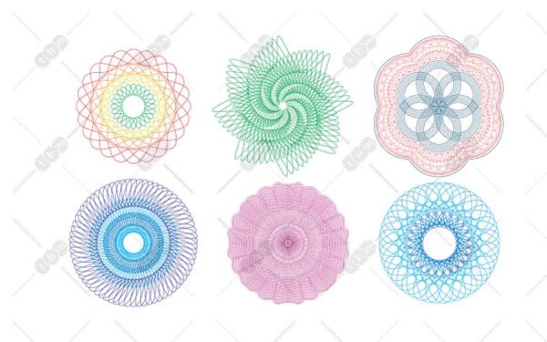 [FREE] Thiết kế hoa văn chống giả - Vector tem