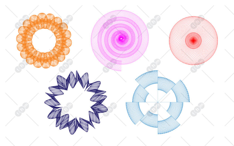 [FREE] Thiết kế hoa văn chống giả - Vector tem